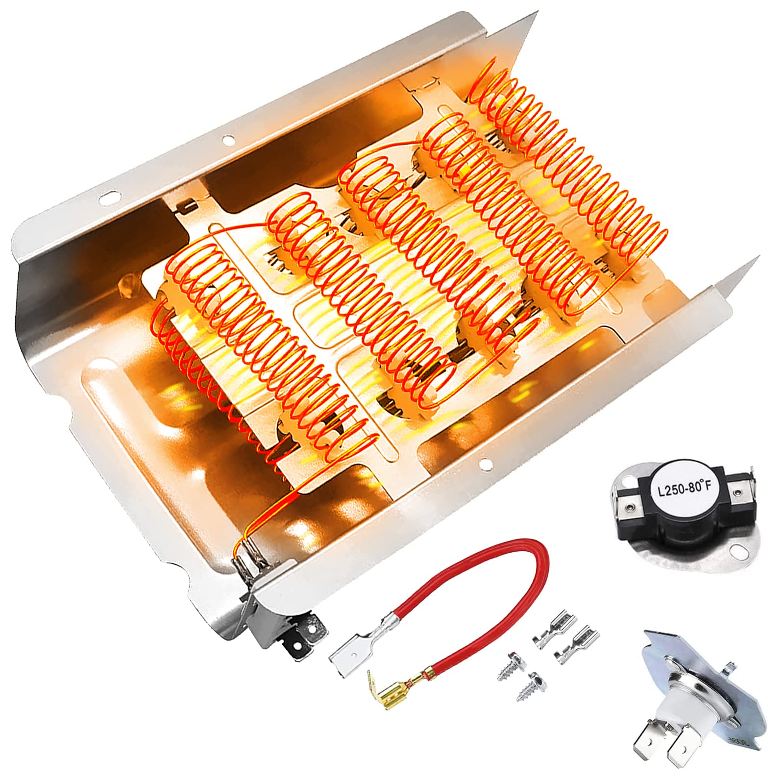WED4815EW1 Dryer Heating Element for Whirlpool Maytag MEDX655DW MEDC465HW0 MEDC200XW1 MEDC200XW0 MEDC215EW MEDX655DW1 MEDC400VW0 MEDC300BW0 WED4815EW0