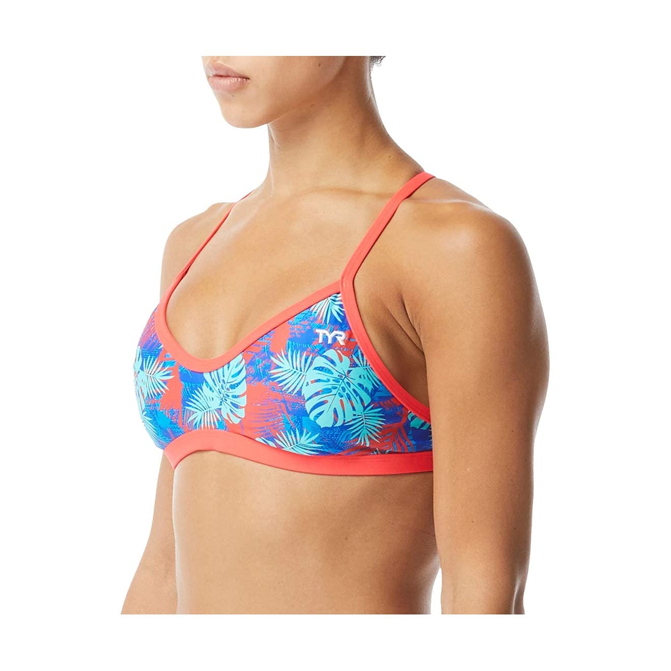 TYR Tortuga Crosscut Tieback Top, Teal/Multi, Large