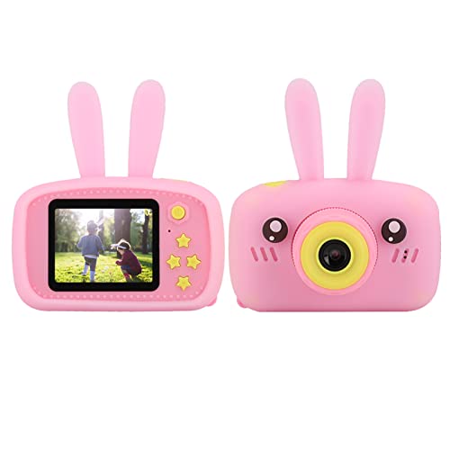 Srliya Portable Bunny Digital Camera, Portable ABS Children Digital Camera 12MP 2.0-Inch HD Color Screen Gift Toy for Child