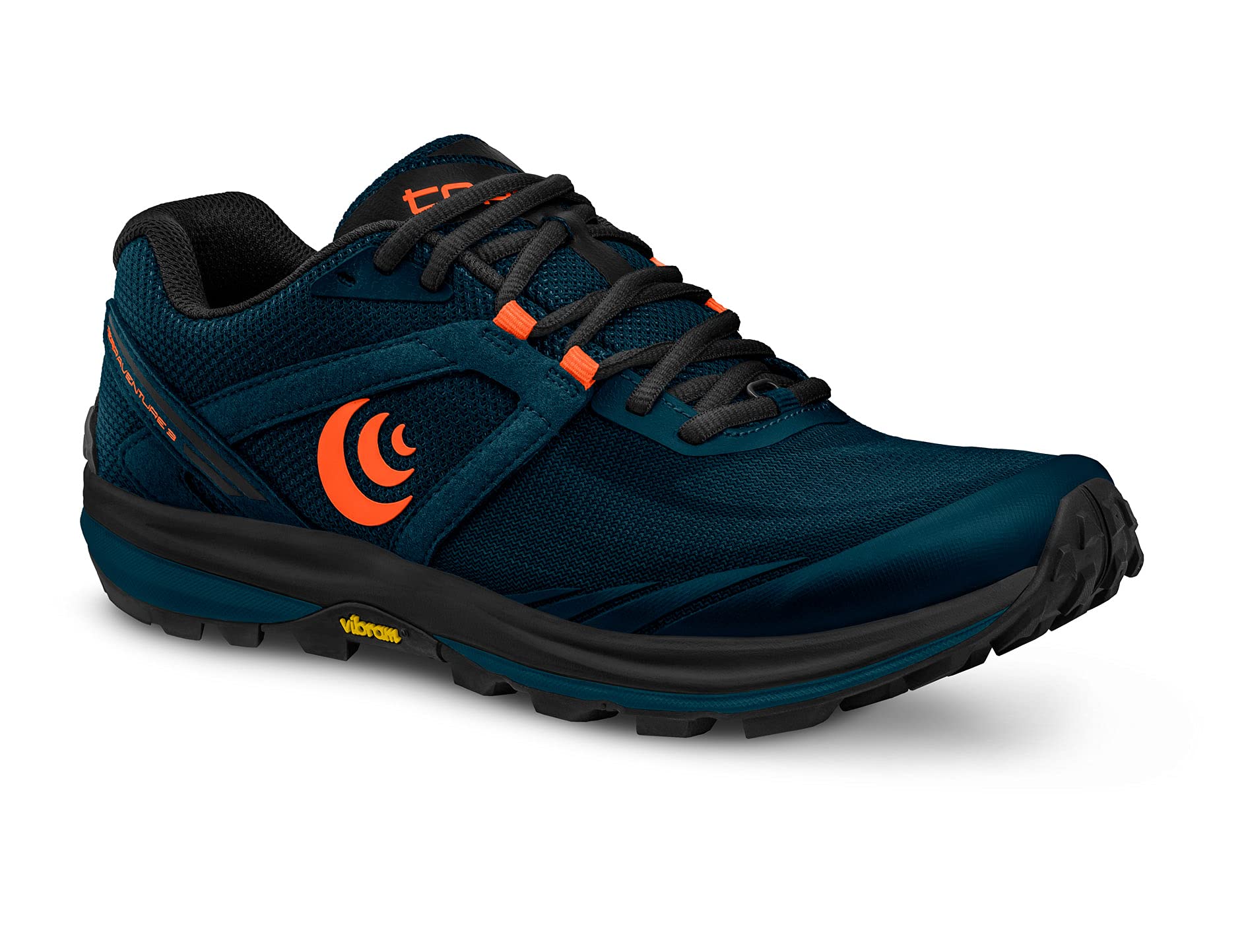 Topo Athletic Men's Terraventure 3 Comfortable Cushioned Durable 3MM Drop Trail Running Shoes, Athletic Shoes for Trail Running, Navy/Orange, Size 10