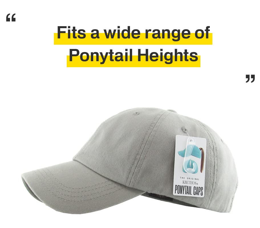 Pony-Classic LGY Classic Plain Ponytail Messy High Bun Headwear Adjustable Cotton Trucker Mesh Glitter Hat Baseball Cap (Adjustable, Light Gray Classic)
