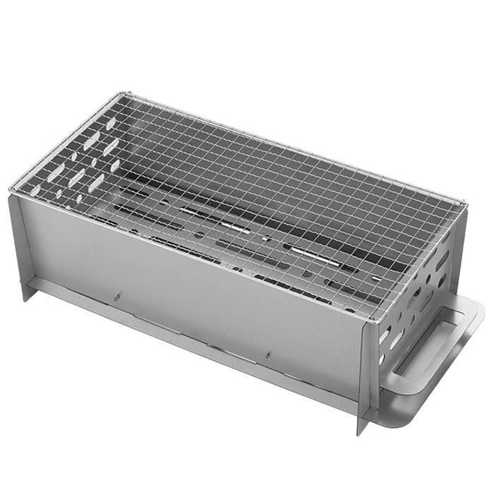 Portable Charcoal Grills Mini Foldable BBQ Barbecue Grill Space-saving for Barbecue Camping, Travel, Garden, Outdoor,33cmx19.5cm