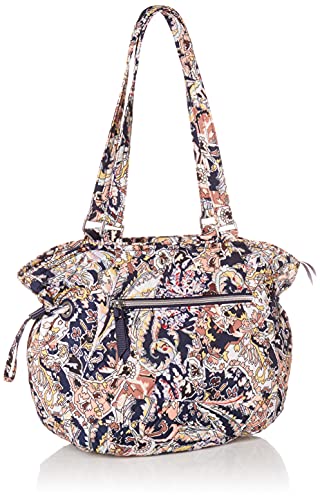 Vera Bradley Women's Performance Twill Cinch Shoulder Bag Purse, Tangier Paisley, One Size