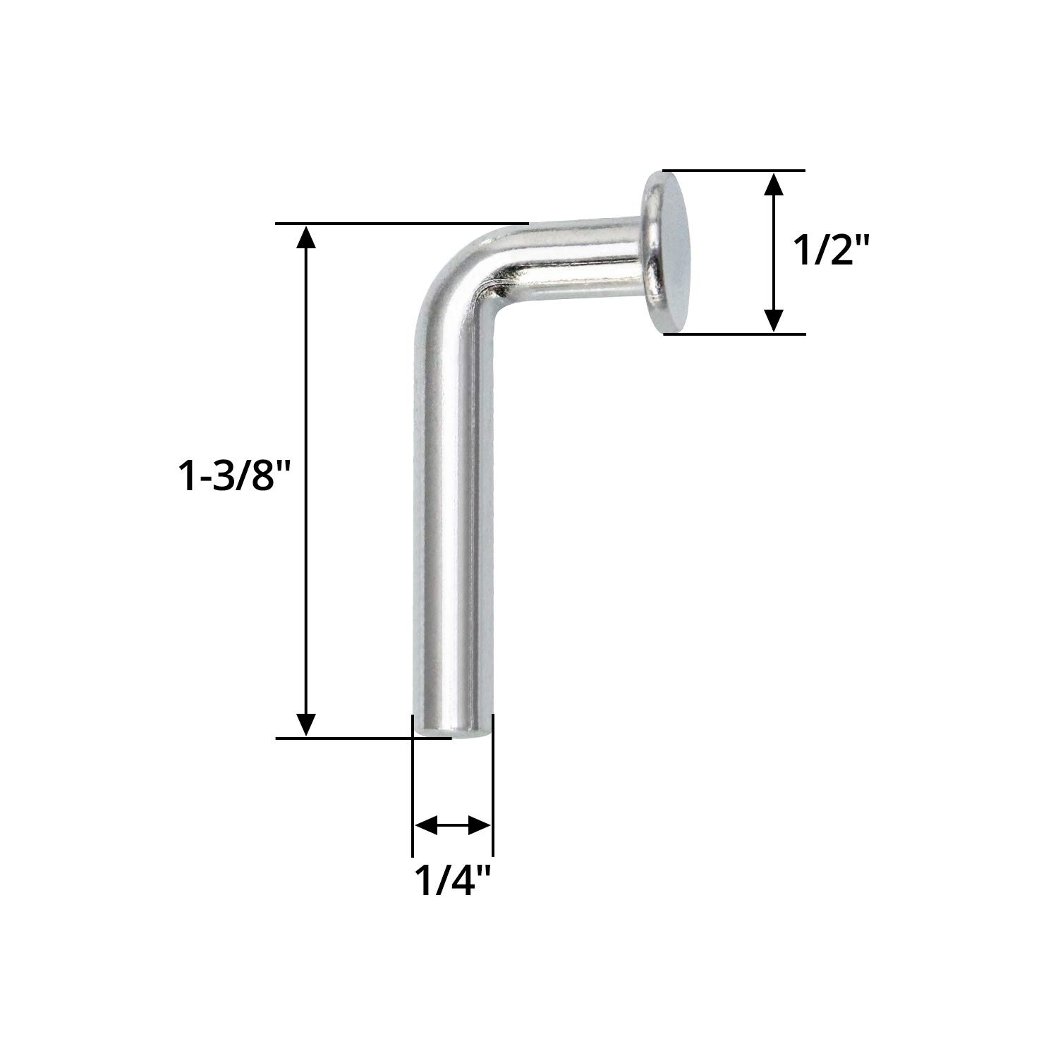 QWORK Pallet Rack Drop Pin, Heavy Duty J Bolt Safety Universal Pins, Pack of 50, M7x30mm