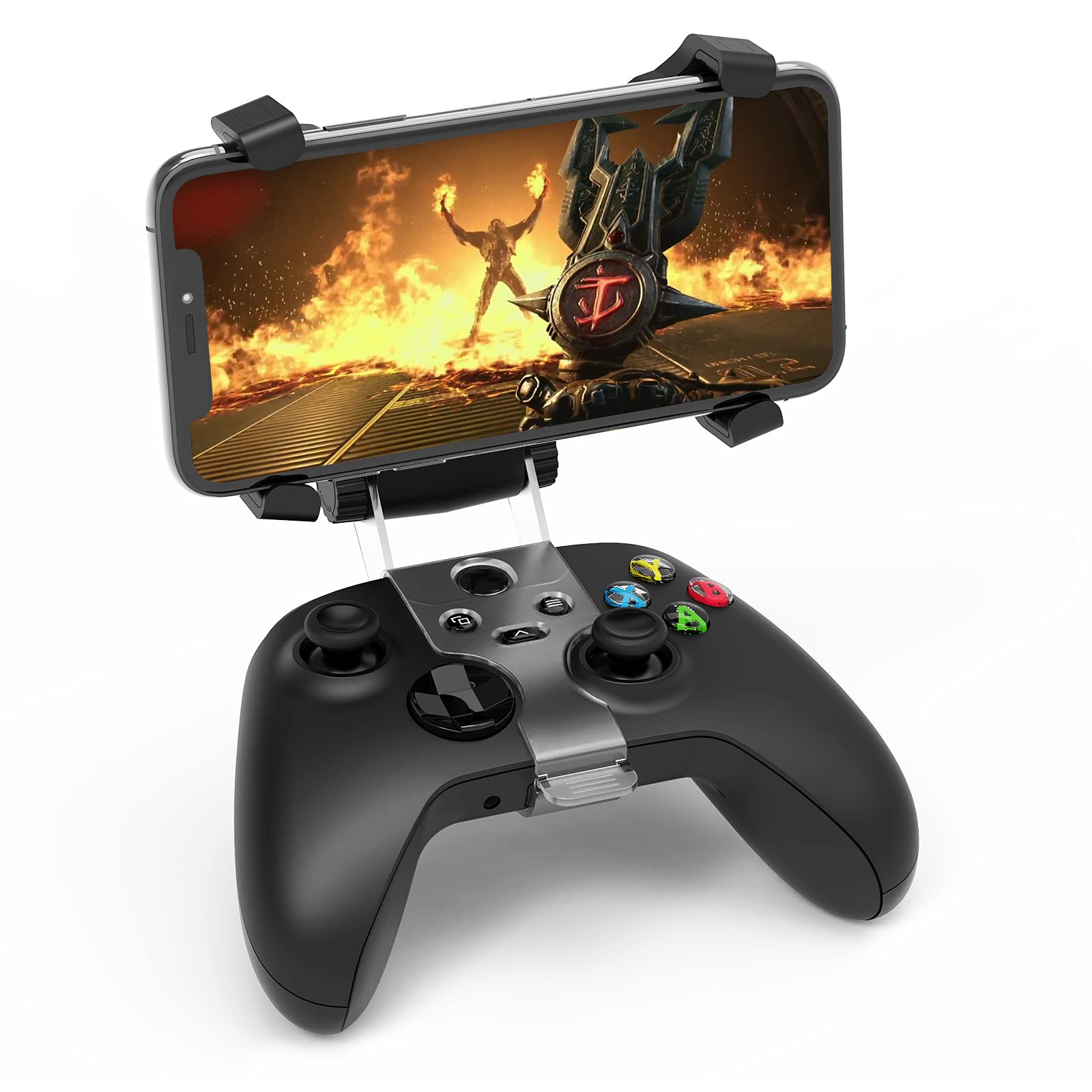 Upgraded Controller Phone Mount Compatible with Xbox Series X/S Controller, YUANHOT Cellphone Clip Holder with Adjustable Bracket Compatible with Xbox Series X/S, One, One X/S Controller