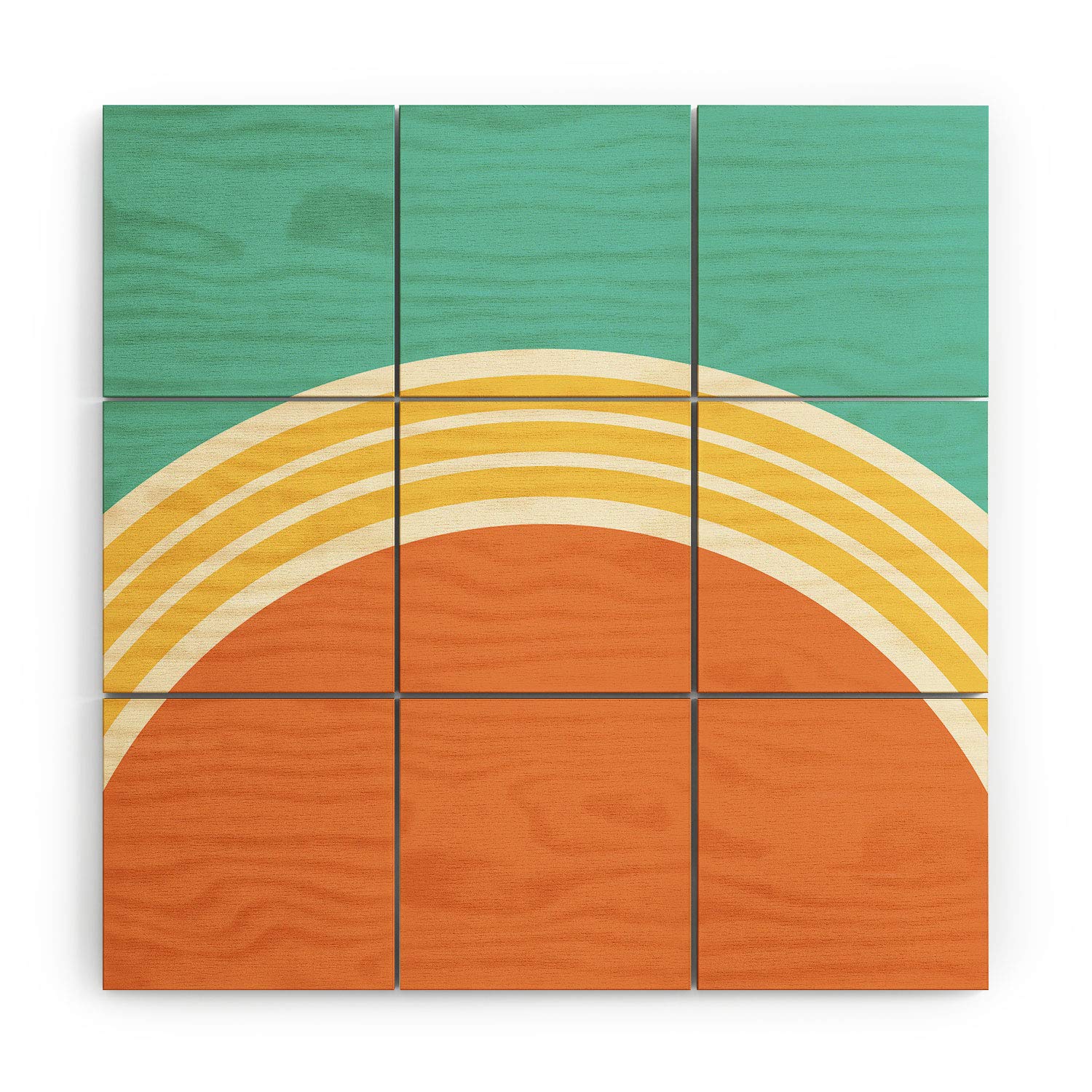 Society6 Urban Wild Studio One Day Clay Layers 2 Wood Wall Mural, 4' x 4', Multi