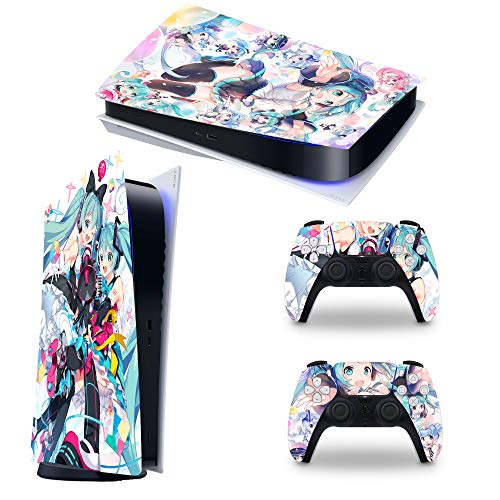Singer Anime PS5 Digital Edition Whole Body Vinyl Skin Sticker Decal Cover for Playstation 5 Digital Edition System Console and Controllers