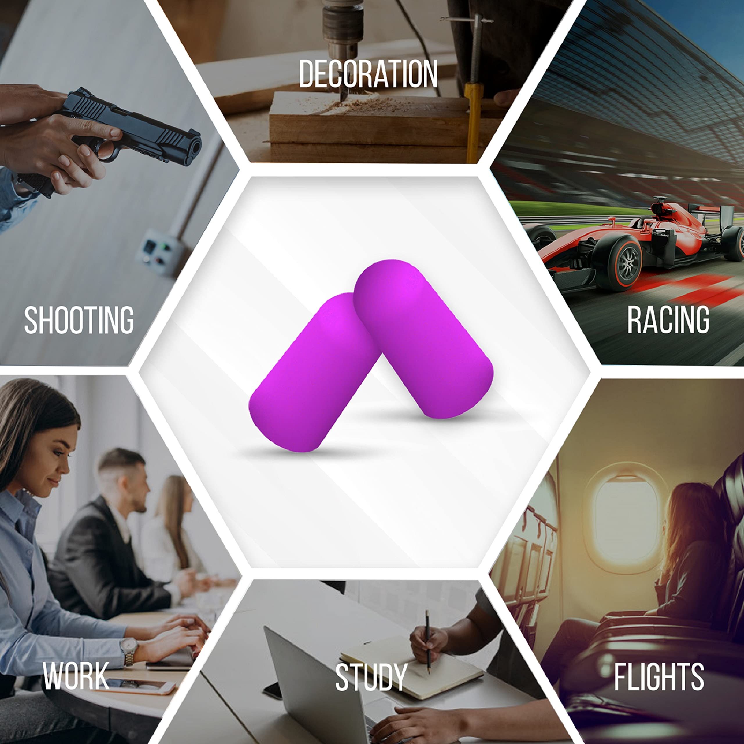 Soft Foam Ear Plugs 25 Pairs - Noise Cancelling Earplugs 32 dB NRR-for Noise Reduction Hearing Protection Aluminum Carry Case - for Sleeping Travel Concerts Shooting Study Work.