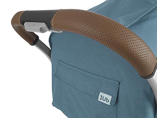 UPPAbaby Minu Stroller - Ryan (Teal Melange/Silver/Saddle Leather) + Minu Infant Car Seat Adapter for MESA + Mesa Infant Car Seat - Jake (Black)