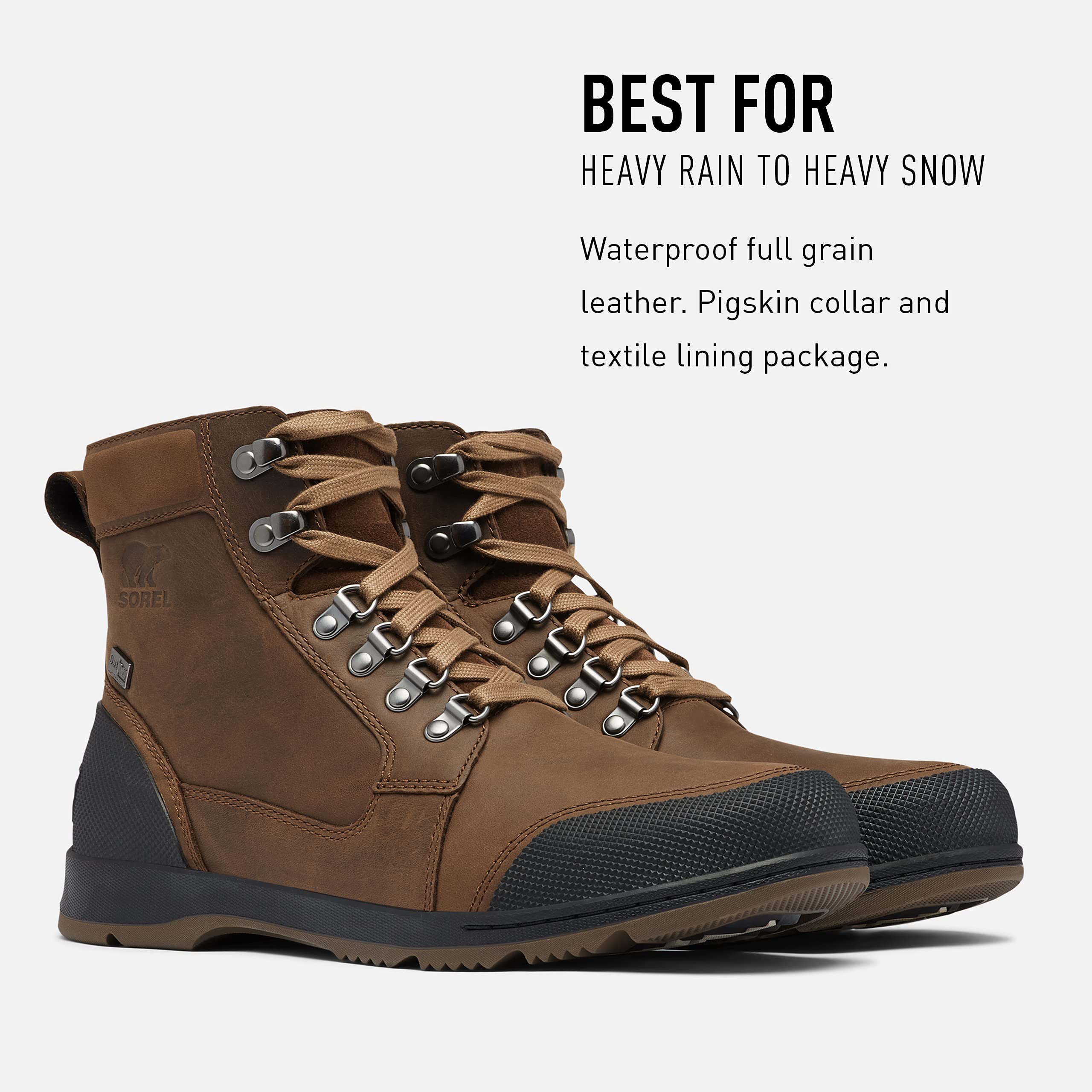 Sorel Men's Snow Boot, Brown Tobacco, 12