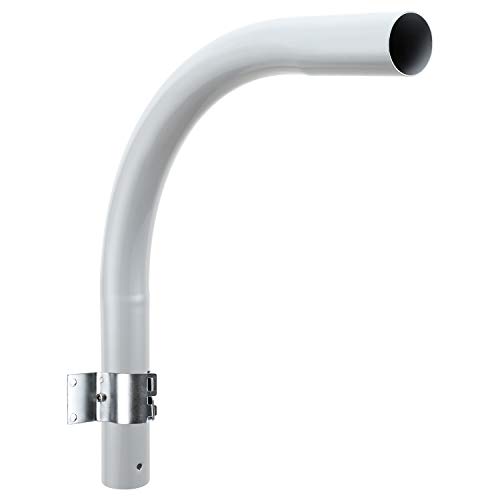 TORCHSTAR Area Light Mounting Arm, Sturdy Mounting Pole for LED Dusk to Dawn Barn Light, Outdoor Yard Light, Iron Housing, Silver Finish