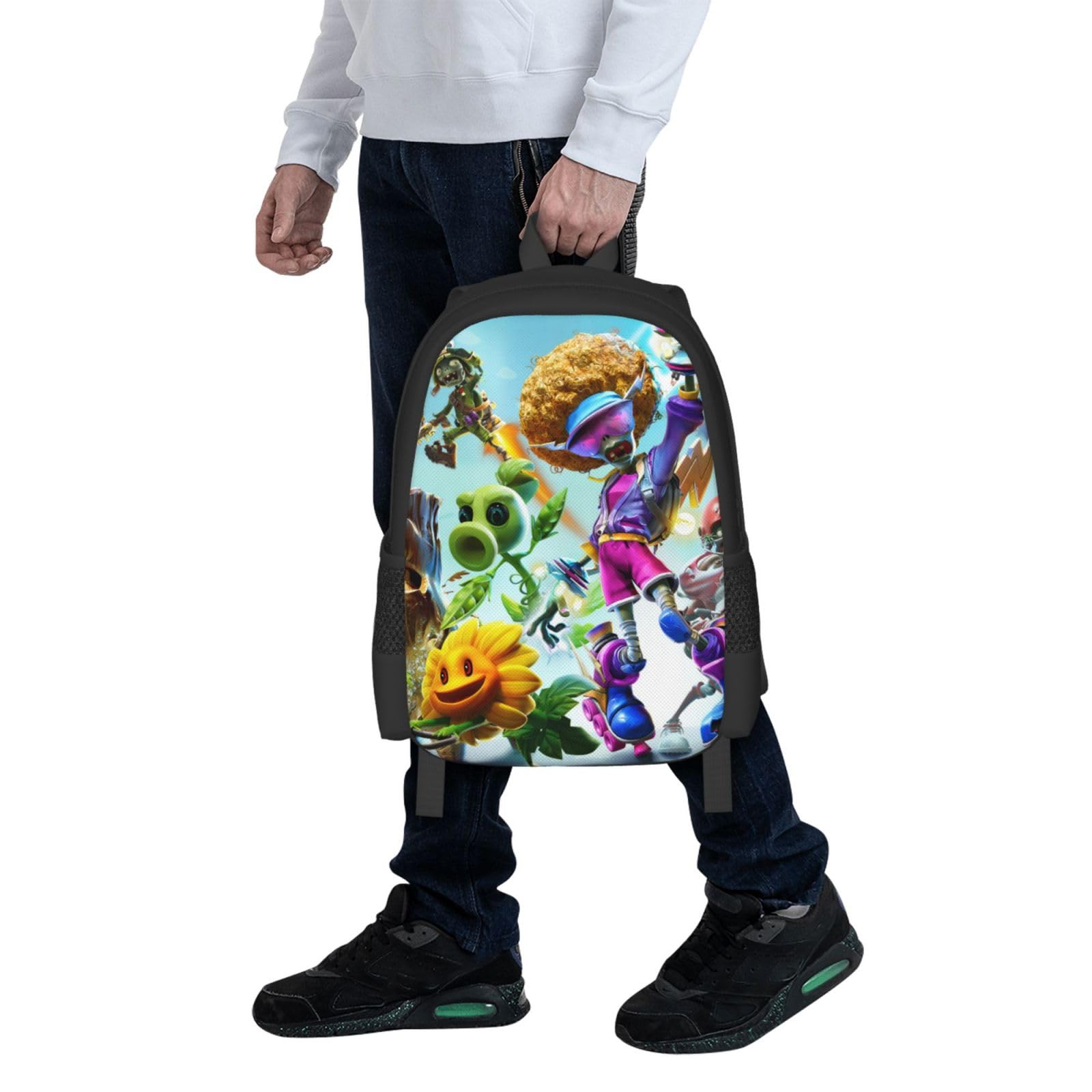 RACEK Plants Game Backpack Cartoon Laptop Backpacks Travel Zombies Daypack Adjustable Straps Bags