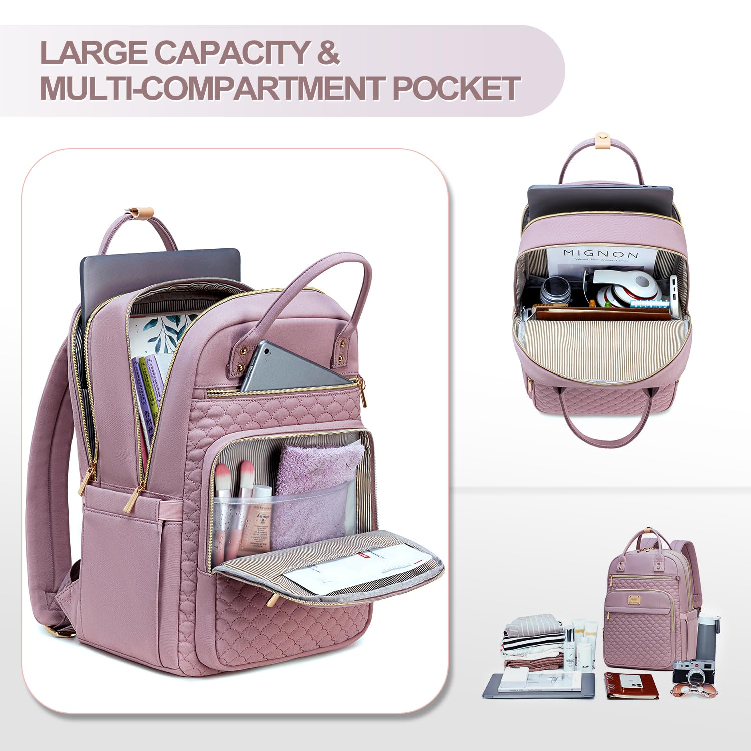 Tealari Laptop Backpack For Women,15.6 Inch Laptop Backpack For Work Business,Travel Backpack,College Teacher Backpack Wallet