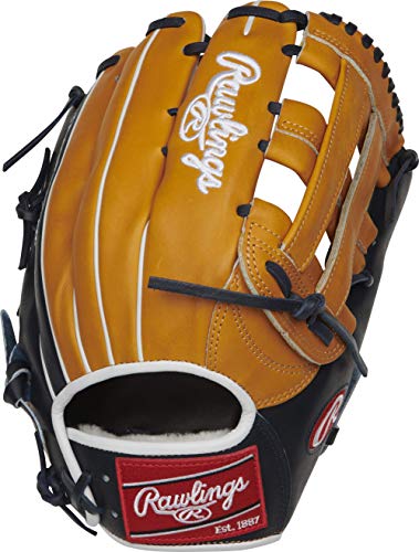 Rawlings Pro Preferred Baseball Glove, 12.75 inch, Pro-H Web, Right Hand Throw, Tan