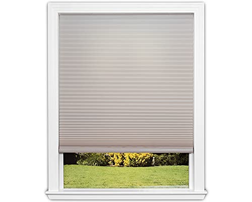 Redi Shade No Tools Easy Lift Trim-at-Home Cordless Cellular Light Filtering Fabric Shade Natural, 30 in x 64 in, (Fits windows 19 in - 30 in)