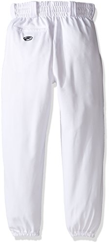 Rawlings Youth Pull Up YBEP31 Baseball Pant, White, Youth Small