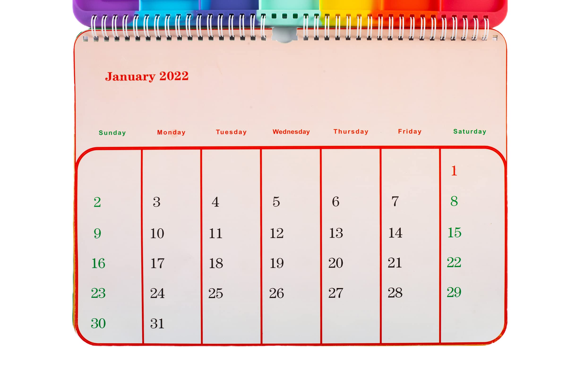 YINYINGER Hangable Wall Calendar 2022,Fidget Hangable Wall Calendar 2022,Pop-On-It Hangable Wall Calendar 2022,Push it Pop Fidget Toys Wall Calendar7.9 x 13.8" (Style-1)