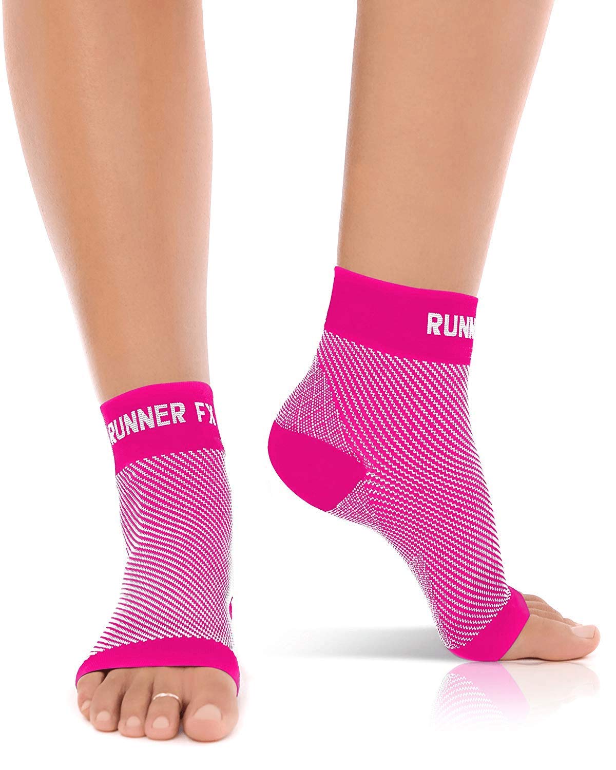 Runner FX Sports Plantar Fasciitis Sock for Men and Women, Compression Foot Sleeves with Arch and Ankle Support, Foot Brace