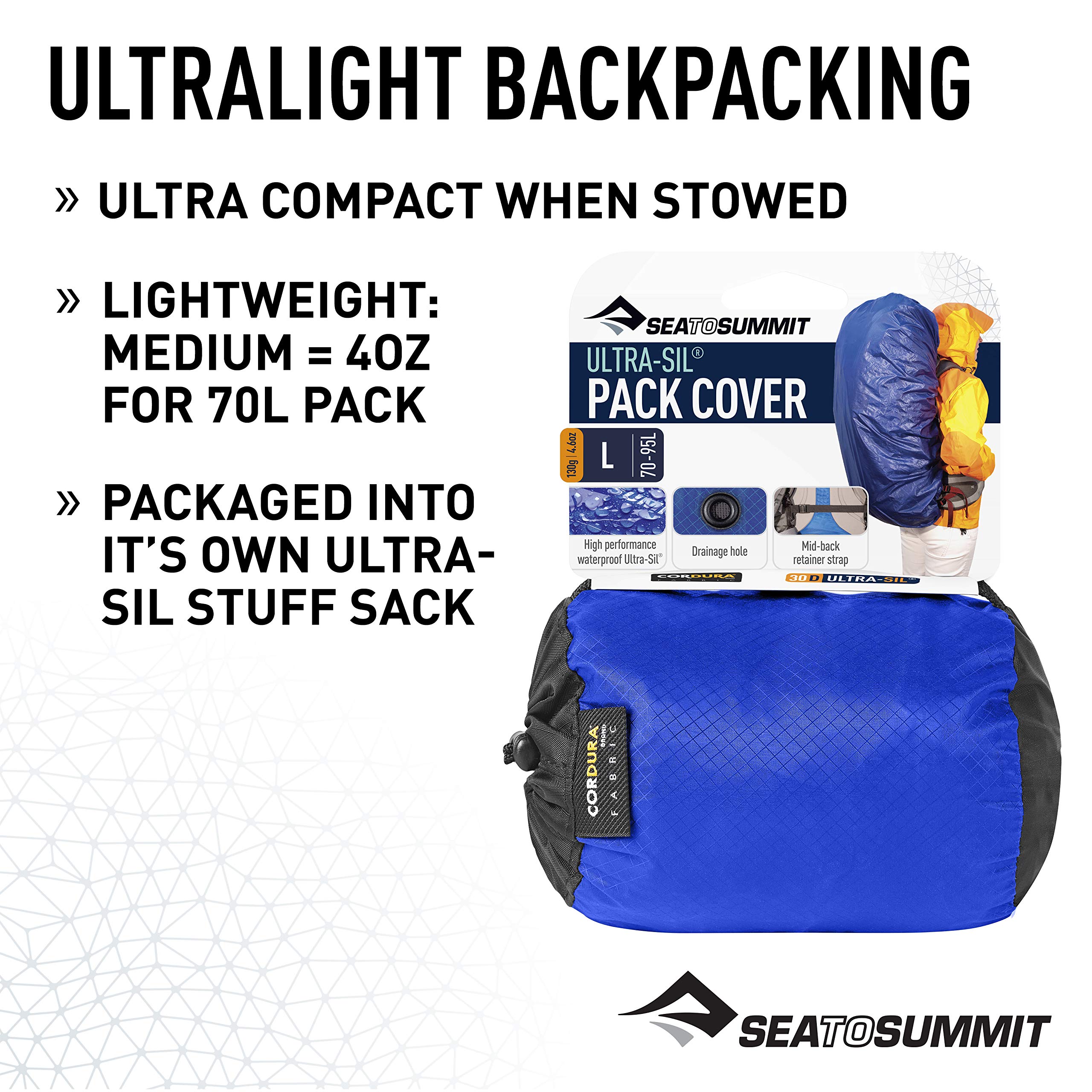 Sea to Summit Ultra-SIL Pack Cover, Pacific Blue, Medium
