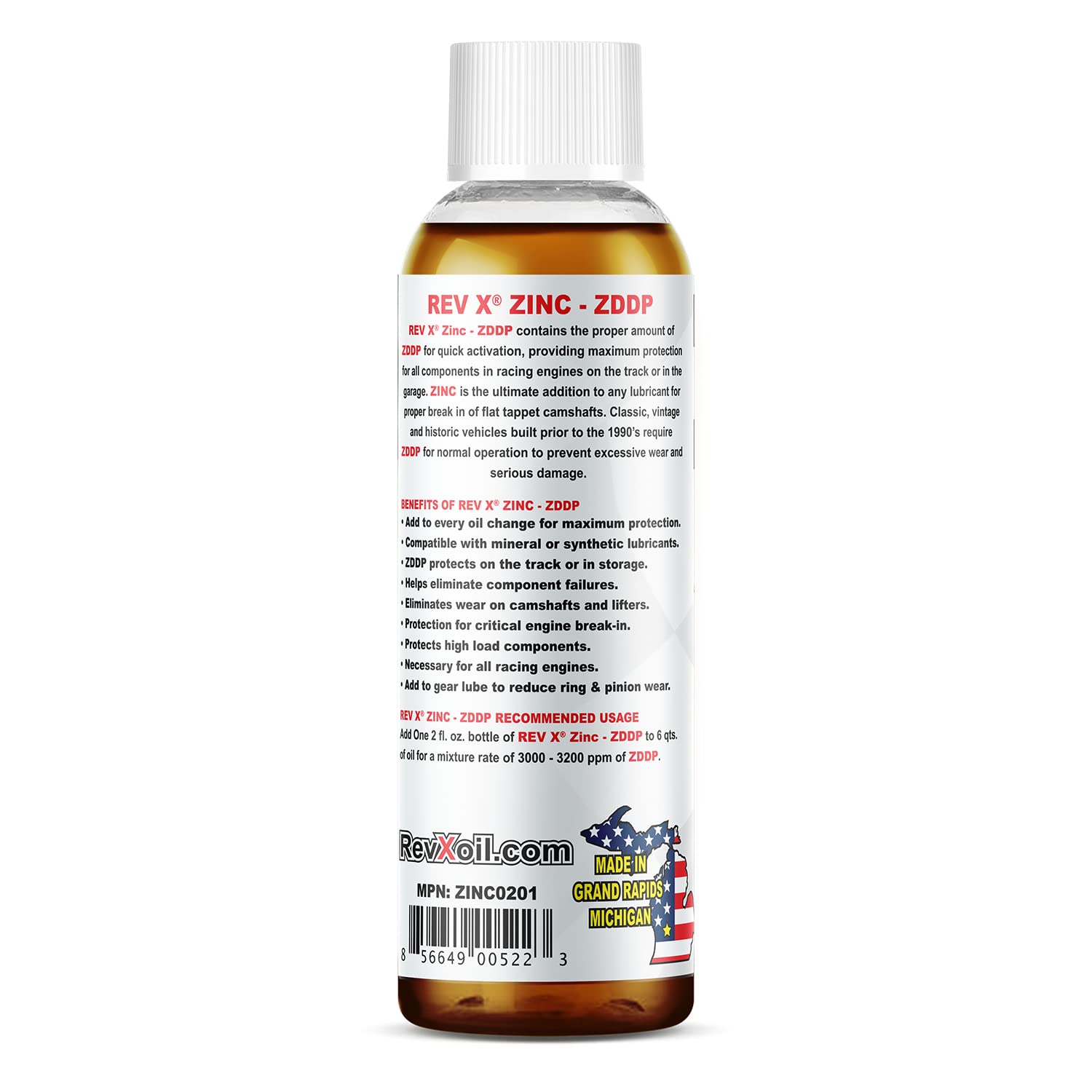 REV X ZDDP Oil Additive - Zinc & Phosphorus (5 Pack)