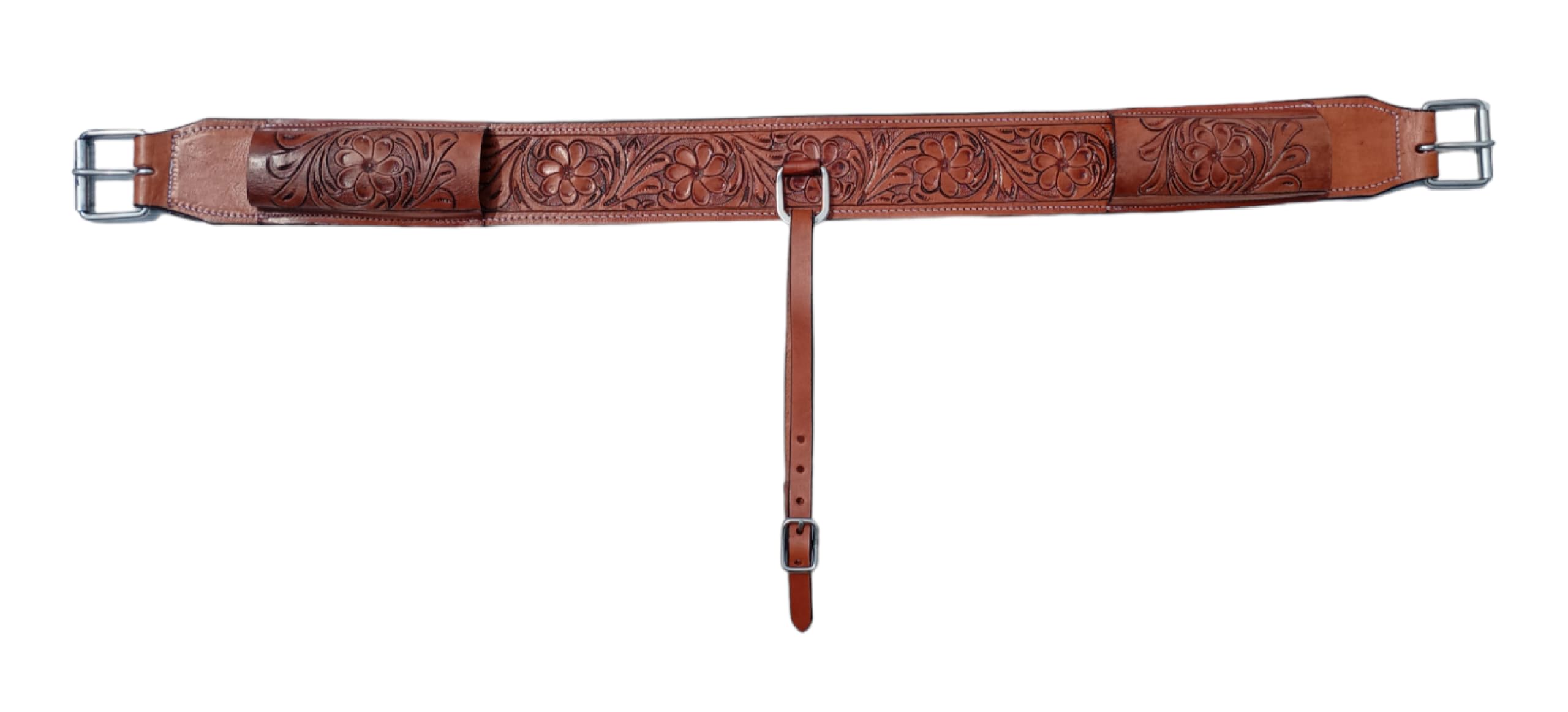 RAAVILS Horse Flank Cinch for Western Horse Saddles Horse TACK Leather Back Cinch Rear Saddle Girths