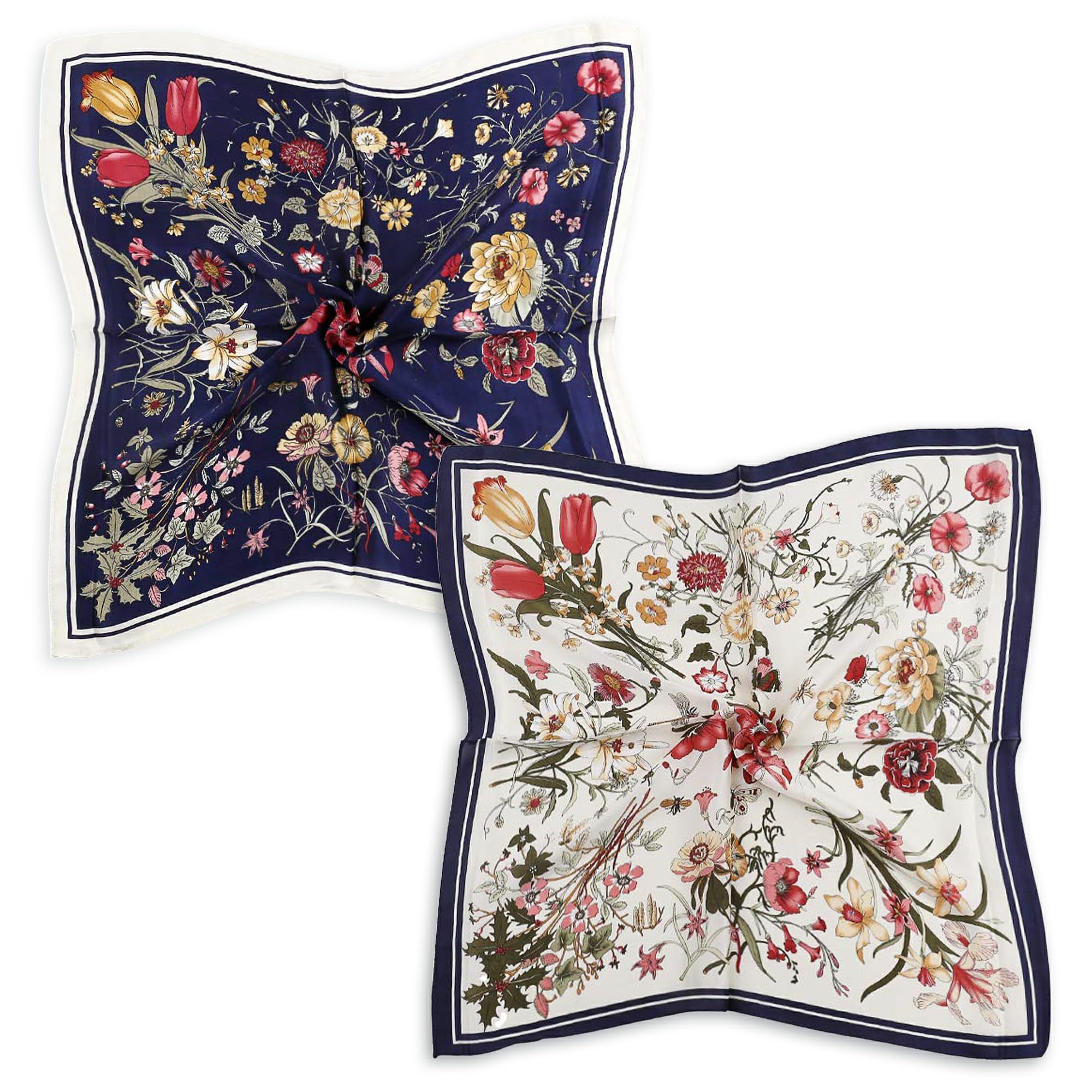 Satin Silk Head Scarf Neckerchief, Women Hair Neck BandanaThin Soft Scarfs for Spring Summer, Mom Grandma Best Friend Sister Wife Girlfriend Gift