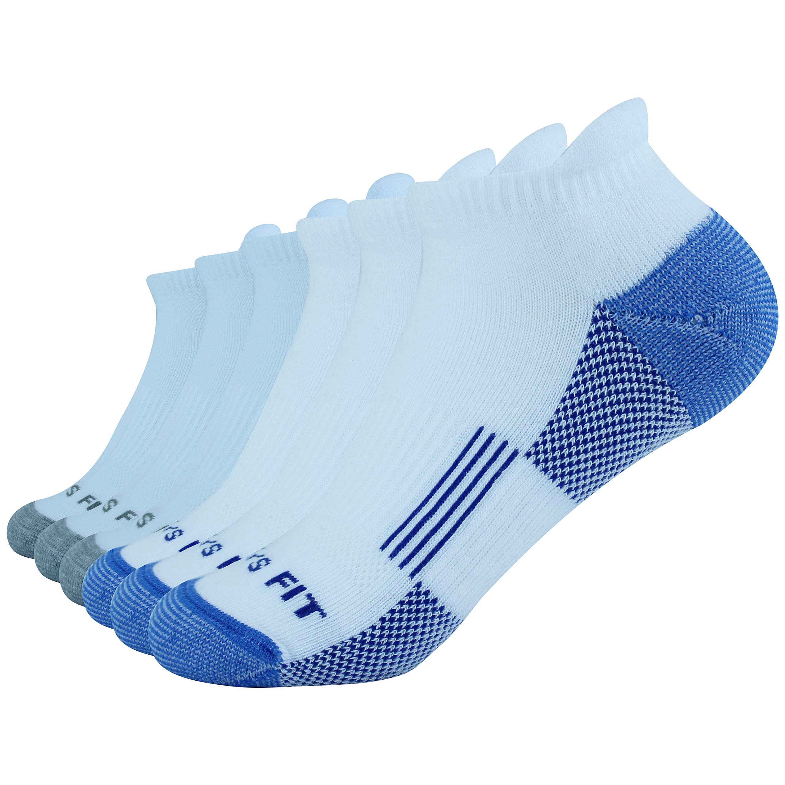 rifix Womens Ankle Running Socks,Cotton Low Cut Athletic Socks,No Show Sports Socks(6P Mix-color1)