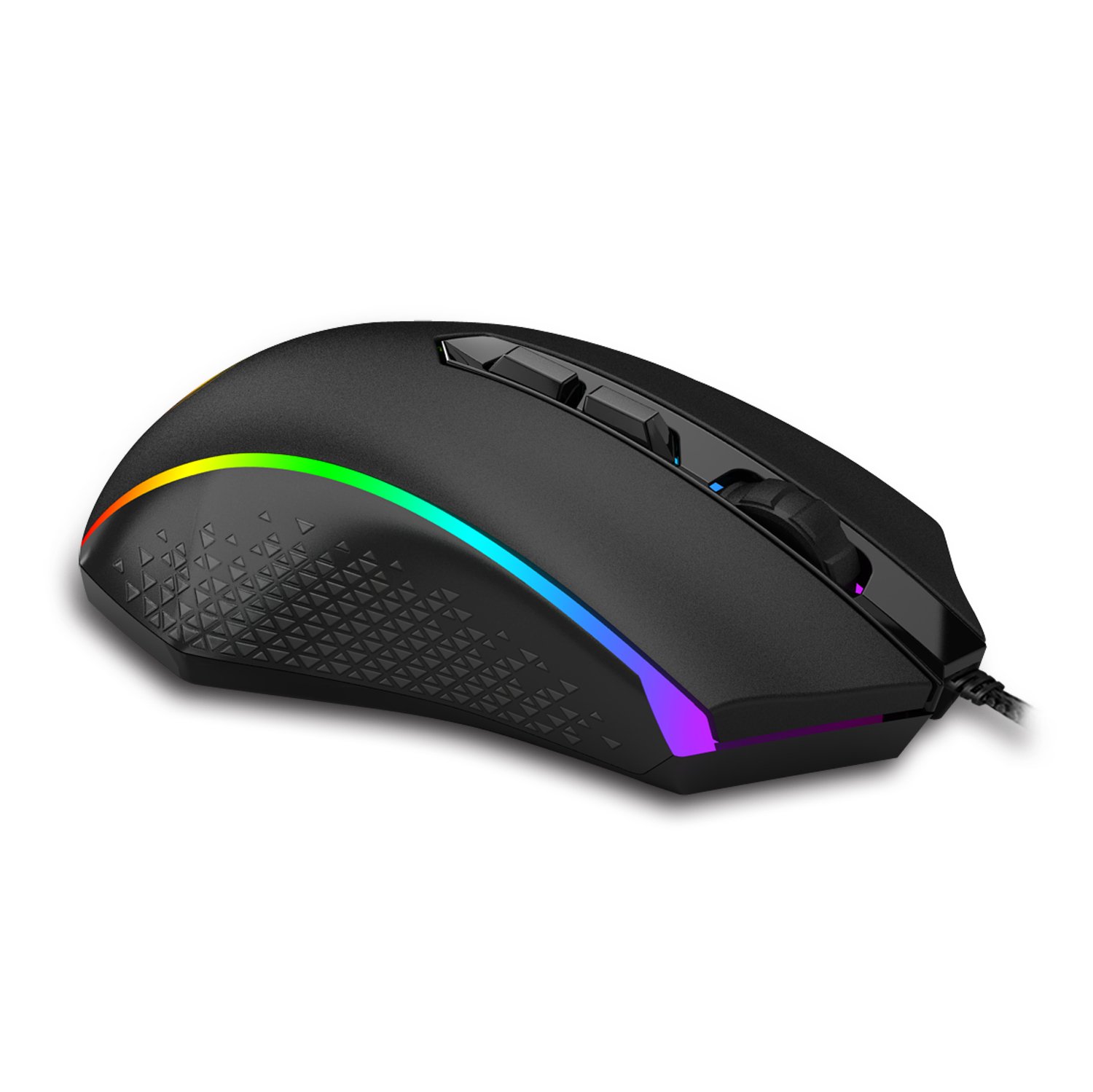 Redragon M710 MEMEANLION Chroma Gaming Mouse, High-Precision Ambidextrous Programmable Gaming Mouse with 7 RGB Backlight Modes and Tuning Weights, up to 10000 DPI User Adjustable