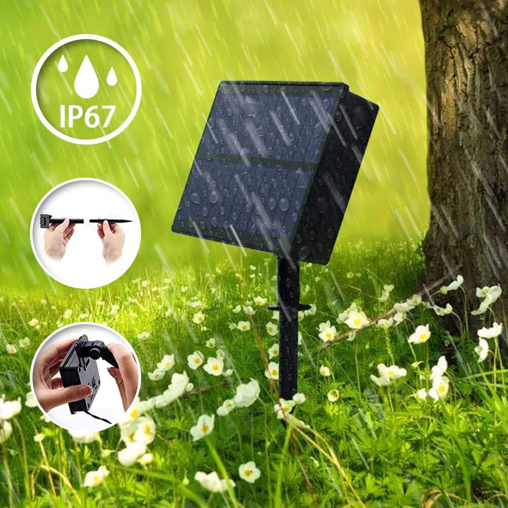 Solar String Lights / 100 LED Outdoor Xmas Lights/Xmas Decor 55.8FT Christmas Fairy Lights - 8 Modes Solar Powered Waterproof Timer for Indoor Garden Home Wedding Holiday Party