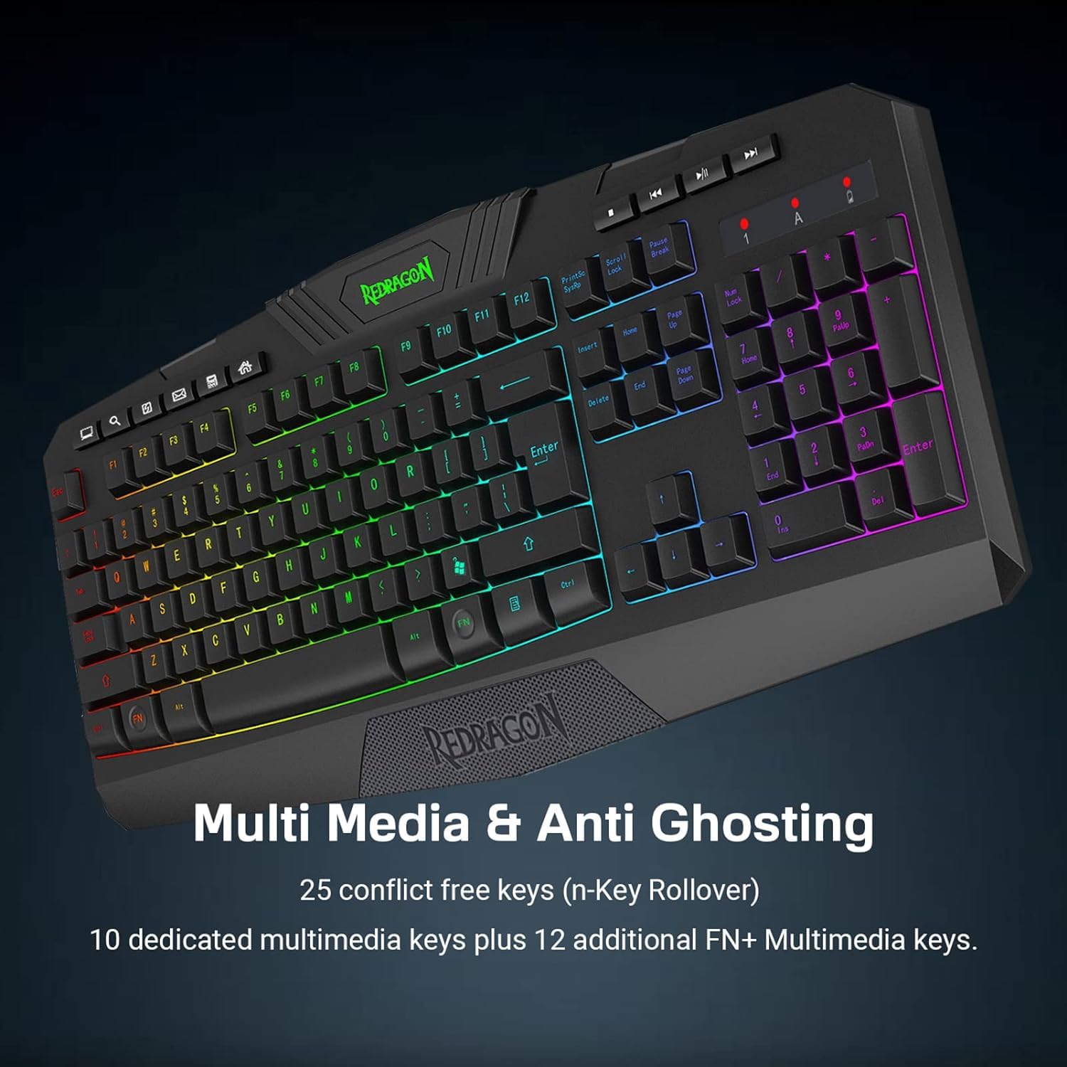 Redragon Wireless Gaming Keyboard and Mouse Combo, S101-KSW.