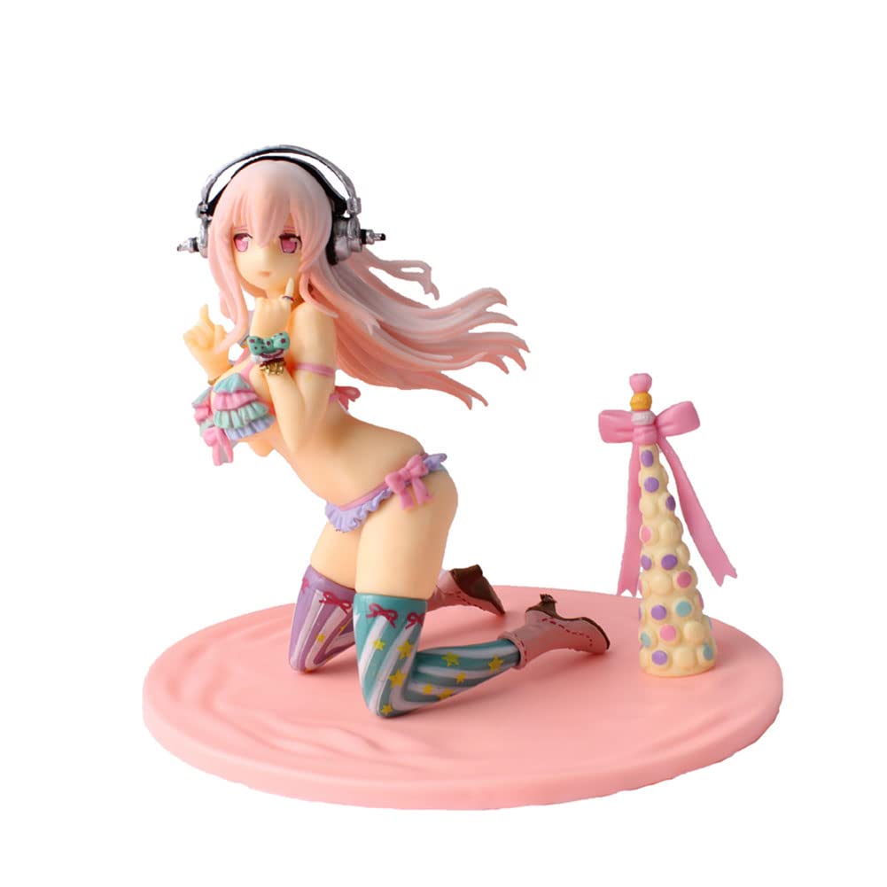 ZKTSRY SUPERSONICO Anime Action PVC Figure Model (Swimsuit Version),5.2-inch Animated Action Diagram for Table Office Collection