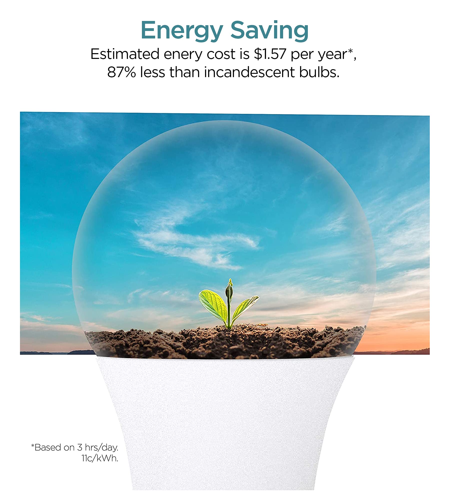 Viribright 100W Equivalent LED Light Bulbs, Daylight (6500K) 13W A19, Medium Screw (Edison) Base, 1500 Lumens, Non-Dimmable, General Purpose, UL Listed, (4-Pack), White (751659)