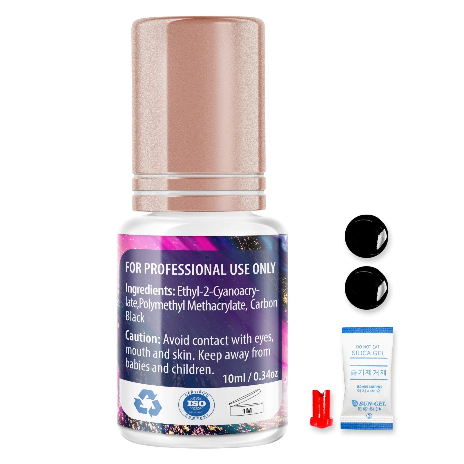 SPEEDMAX Eyelash Extension Glue | 0.5-1 Sec Dry Time | Up to 8 Weeks Retention | Black Adhesive Supplies (5ml/0.17 fl. oz)