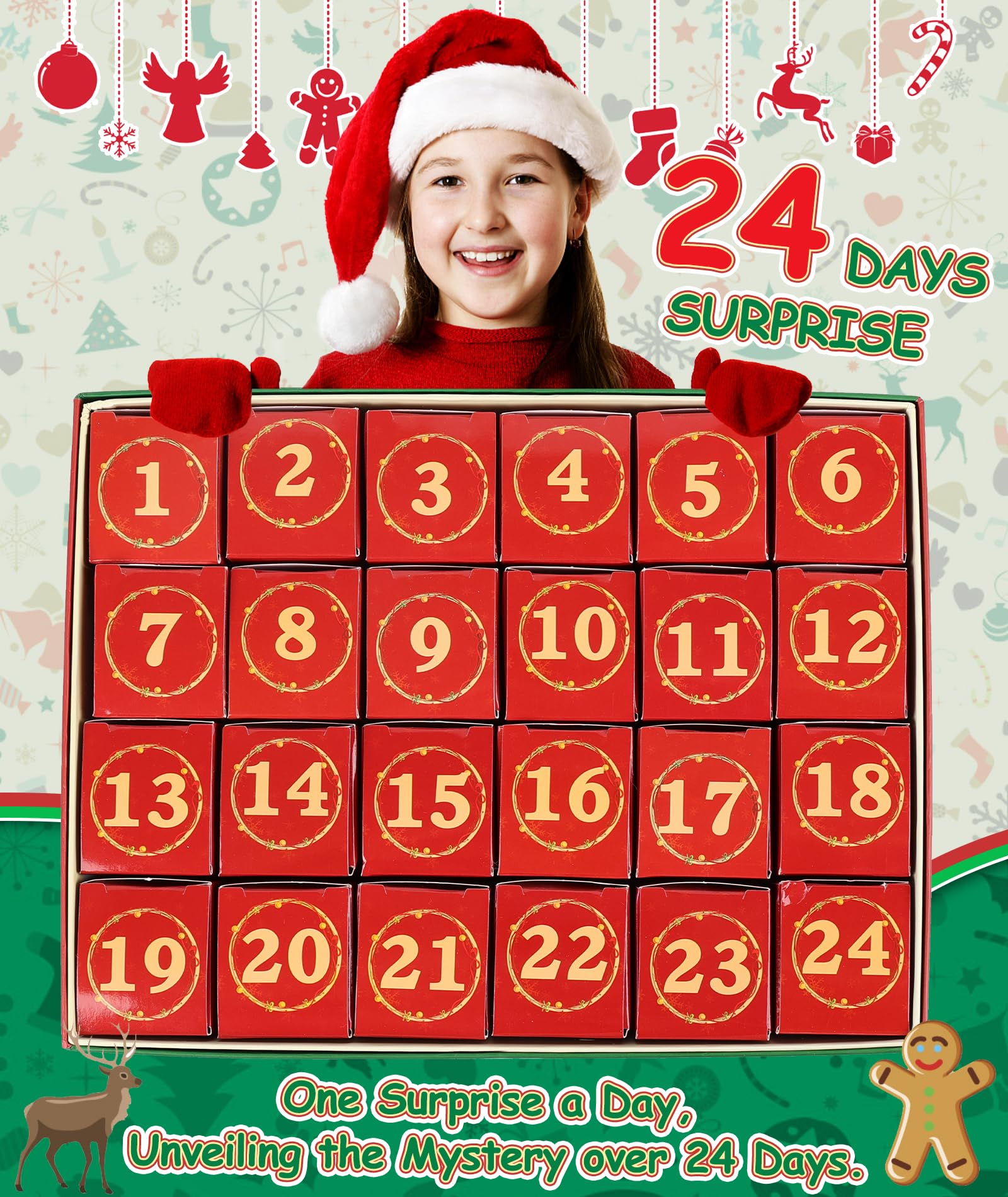 Protado Advent Calendar 2023 Christmas Jigsaw Puzzle, 24 Days Surprise Christmas Countdown Calendars for 6+ Kids and Adults, 1000 Pieces Puzzle Great Stocking Stuffer Xmas Presents Home Decor 27.5*19.7in