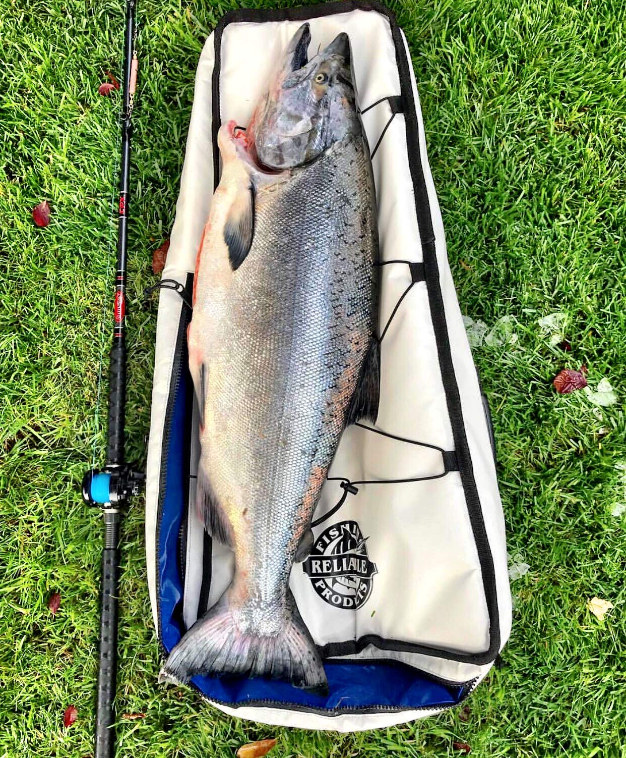 Reliable Fishing Products Insulated Kayak Bag 20" x 36" -takes up less space and keeps your fish fresh and protected, no matter the elements. Produced in USA,White