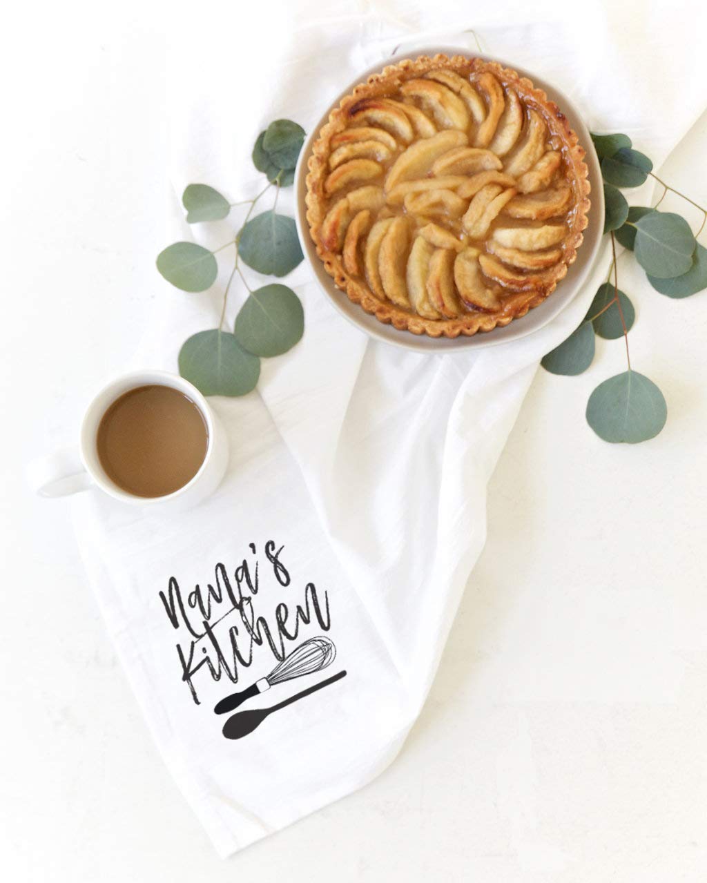 The Cotton & Canvas Co. Nana's Kitchen Soft and Absorbent Kitchen Tea Towel, Flour Sack Towel and Dish Cloth
