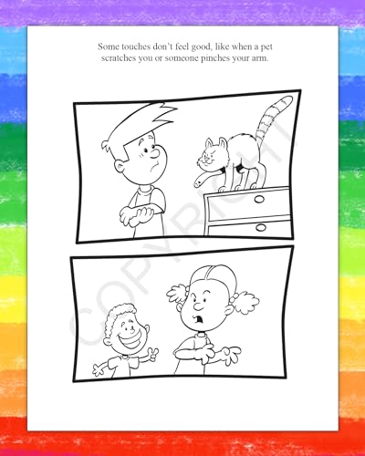 ZoCo - Good Touch Bad Touch Coloring Books for Kids (50 Bulk Pack, Without Crayons) - Private Parts, Body Safety, Personal Space Education for Ages 3 and Up - Games, Activities