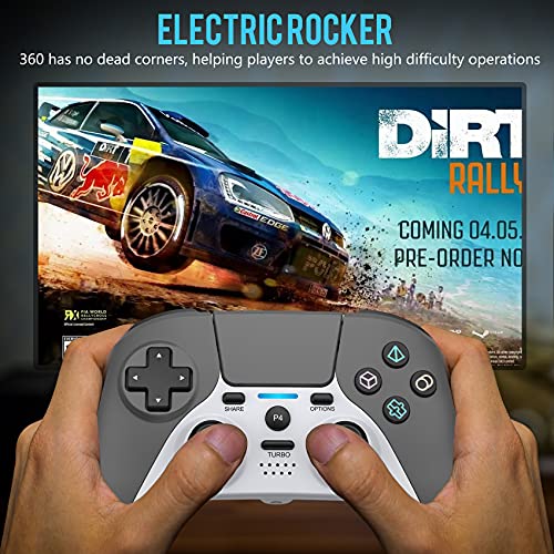 Wireless Game Controller for PS4, Compatible with Playstation 4/Pro /Slim/PC/PS3, with Enhanced Dual Vibration/6-Axis Motion Sensor/Stereo 3.5mm Headphone Jack/10m Wireless Connection Distance