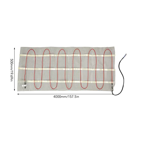 Raguso Electric Floor Heater Mat, Self Adhesive Mesh Easy to Install Multifunctional 240W Insulating PEP PVC Protective Sleeve Floor Heating Pad for Wood Floors(#1)