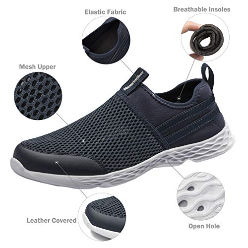 Ranberone Men's Water Shoes Lightweight Quick Drying Athletic Sports Aqua Shoes Size 11 Dark Blue