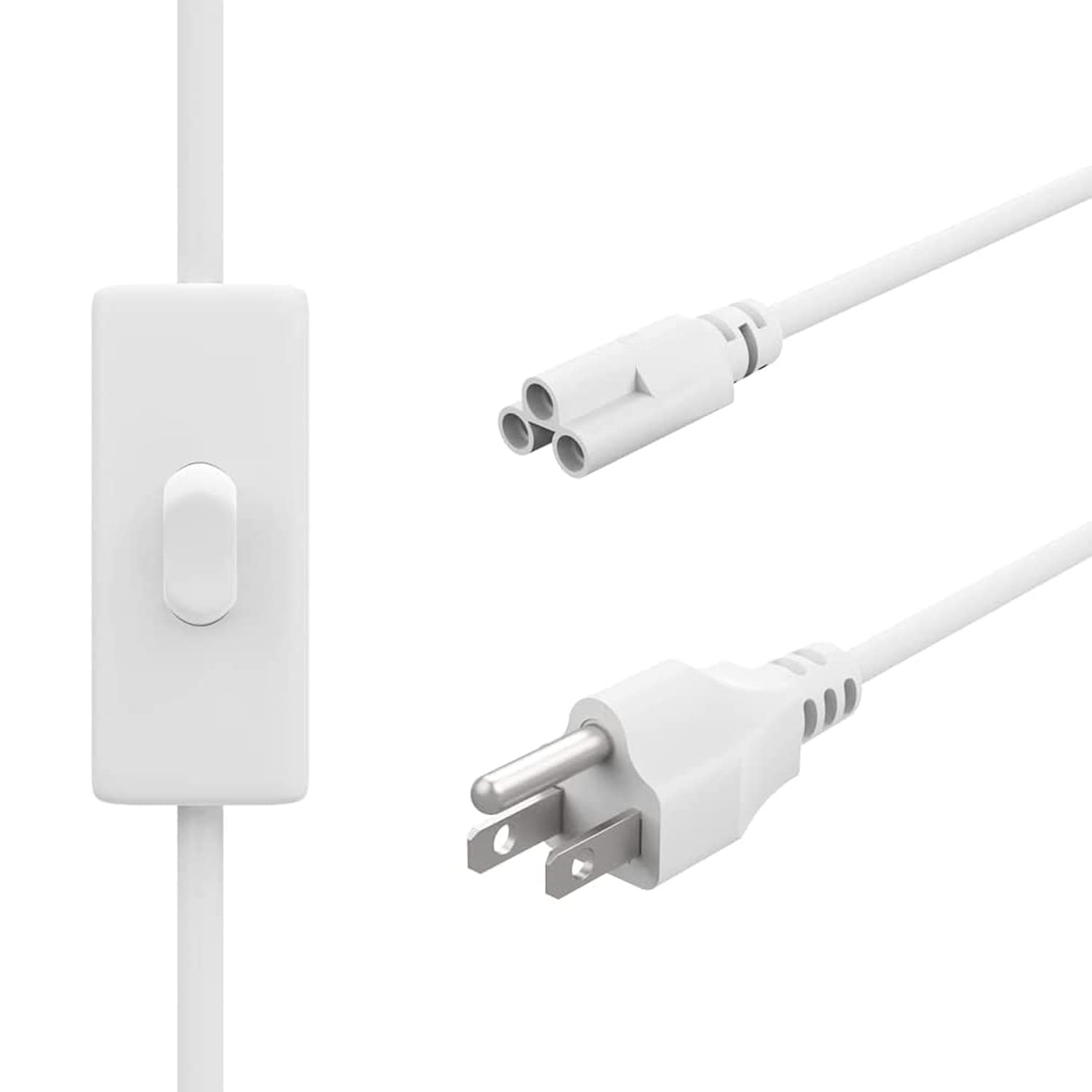 SHOPLED 5FT Plug Power Cord T5 T8 LED Tube Power Wire Cable with On/Off Switch 3 Prong PlugĀ for LED Shop Lights