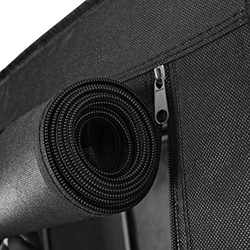 SONGMICS Wardrobe Closet, Non-Woven Fabric Clothes Closet, Mesh Shelves, Clothes Storage Organizer with Door, Black URYM34BK