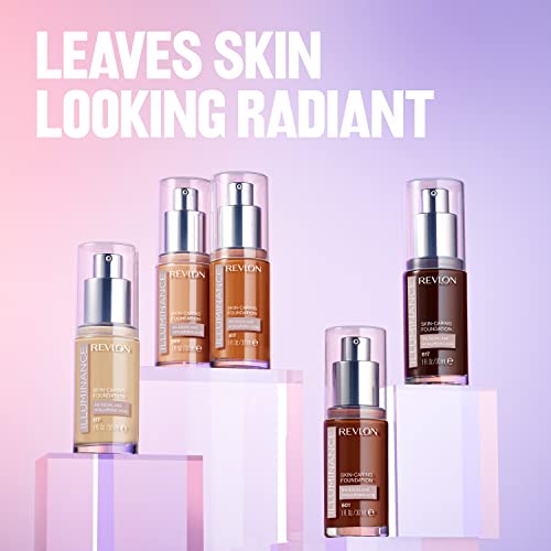 Revlon Illuminance Skin-Caring Liquid Foundation, Hyaluronic Acid, Hydrating and Nourishing Formula with Medium Coverage, 405 Hazel (Pack of 1)