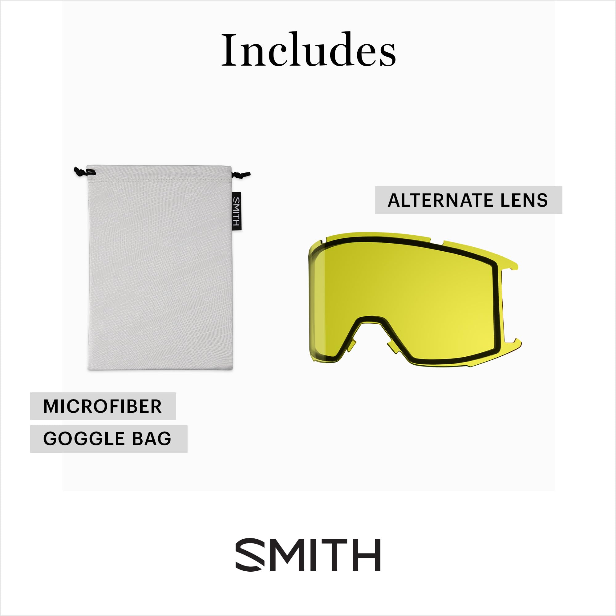 SMITH Squad Goggles with ChromaPop Lens β Performance Snowsports Goggles with Replaceable Lens for Skiing & Snowboarding β for Men & Women β Black + ChromaPop Sun Red Mirror Lens