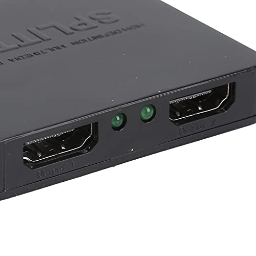Vbestlife 1 in 2 Out HD Multimedia Interface Splitter,for Duplicate/Mirror Amplifier Dual Monitors, Video Audio Distributor