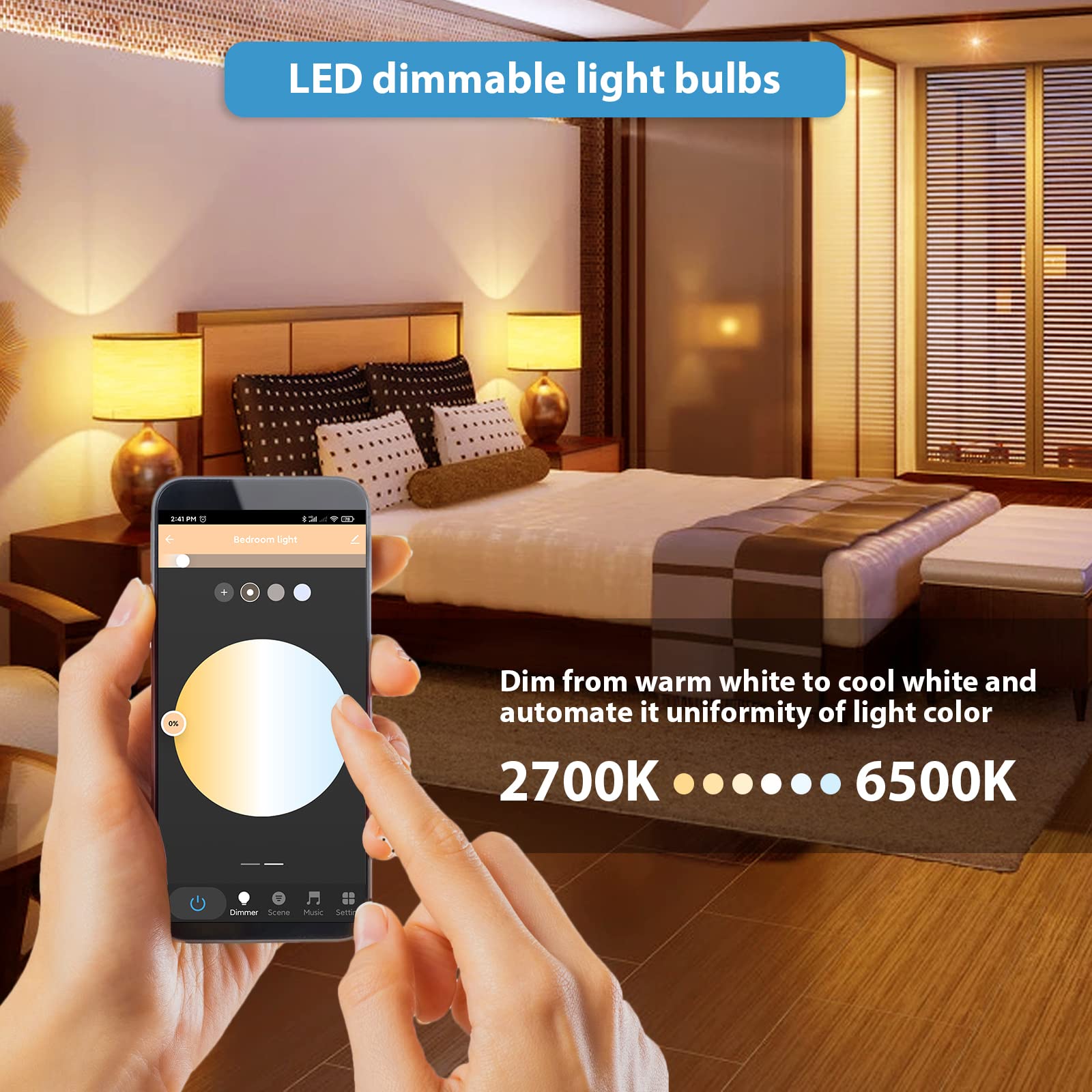 Upgrade Smart Bulb,16W 1600Lumen(150W Equivalent) Ultra Bright Led Full Color Light Changing Bulbs Work with Alexa,Google Home(No Hub Required),2.4G WiFi BR30 Flood Smart Light Bulbs