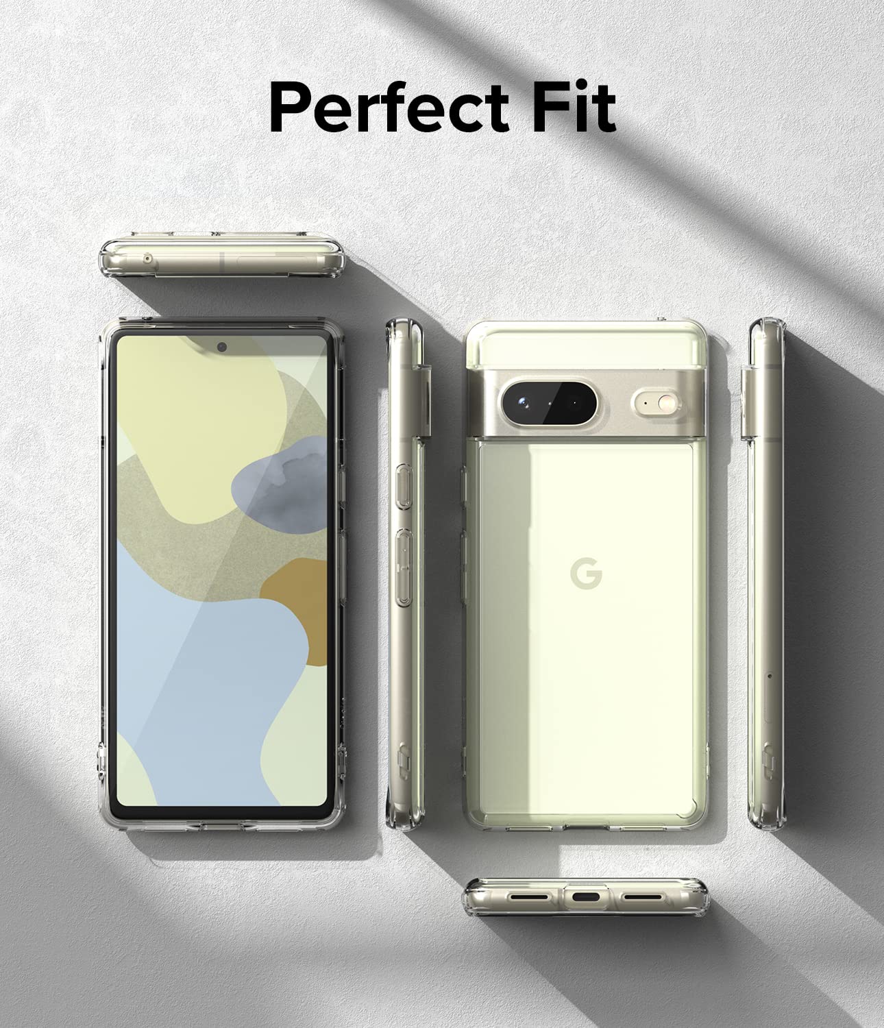 Ringke Fusion [Precise Cutouts for Camera Lenses] Compatible with Google Pixel 7 Case, Shockproof Bumper Transparent Phone Cover for Women, Men - Clear