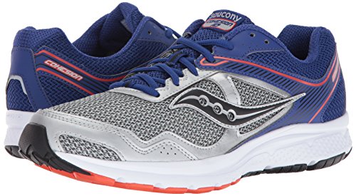 Saucony Men's Cohesion 10 Running Shoe, Silver Blue, 11.5 M US