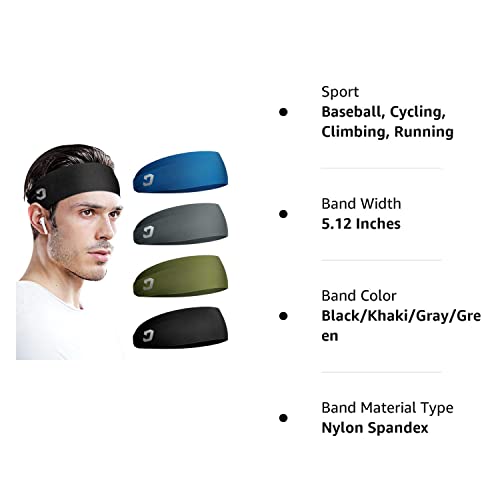 Sports Sweatband- Black- 2Pack