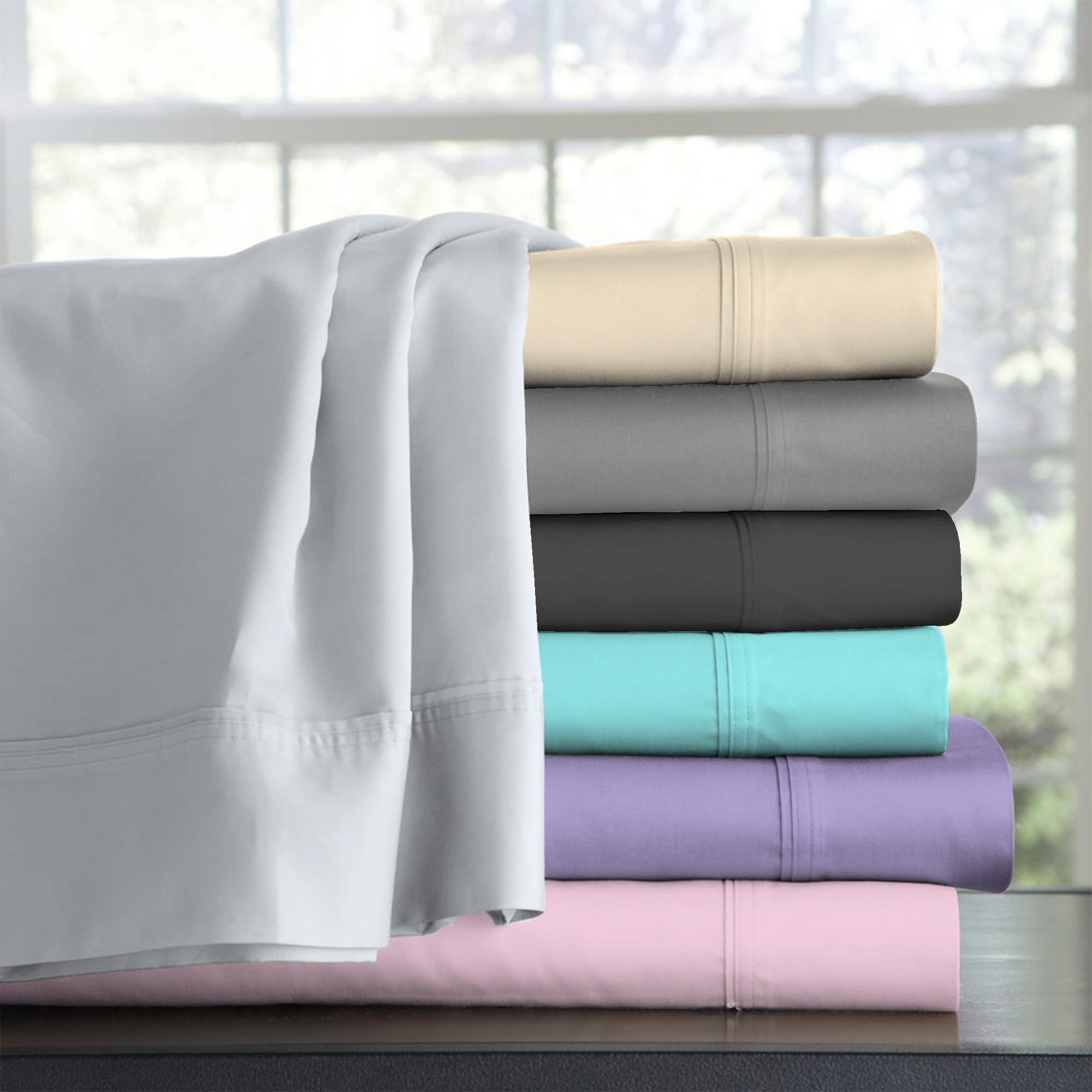 Purity Home 300 Thread Count Organic 100% Cotton Ecru Full Size Bed Sheets, Percale Weave Cotton Sheet Set for Full Size Bed, Ultra-Soft Cool & Crisp, Breathable, Fits Mattress Upto 16" Deep
